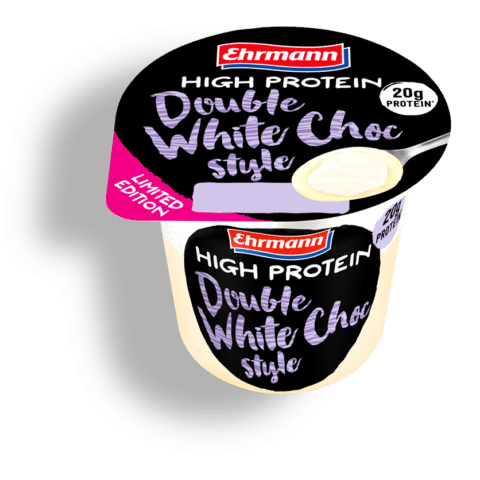High Protein Pudding & Topping Double White Choc Style | Ehrmann CZ